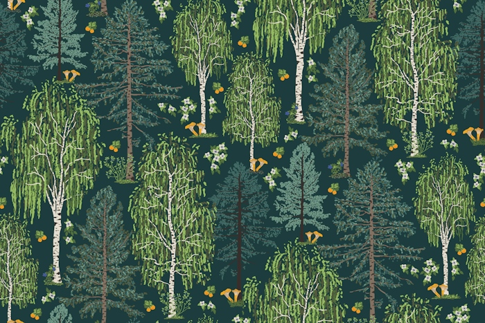 Scandinavian Boreal Forest Flora - Happywall