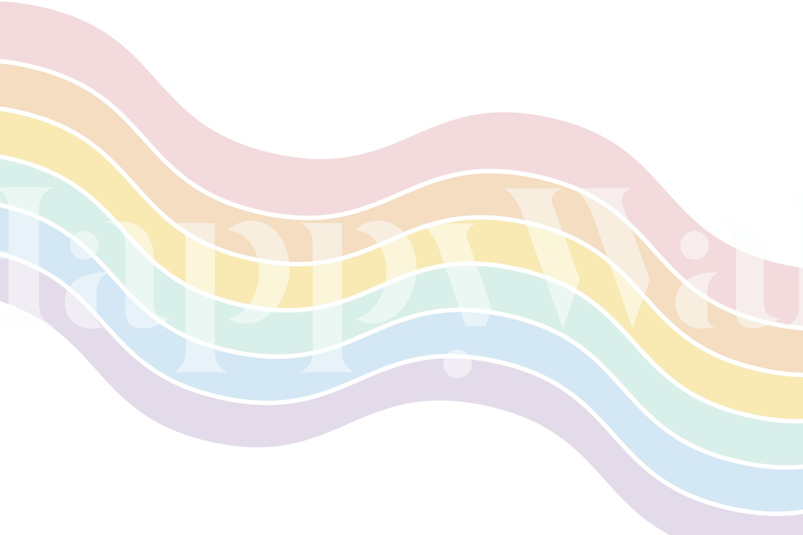 Pastel Rainbow Wavy Wallpaper