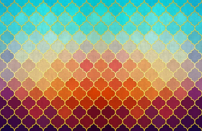 Vibrant Sunset Geometric Wallpaper