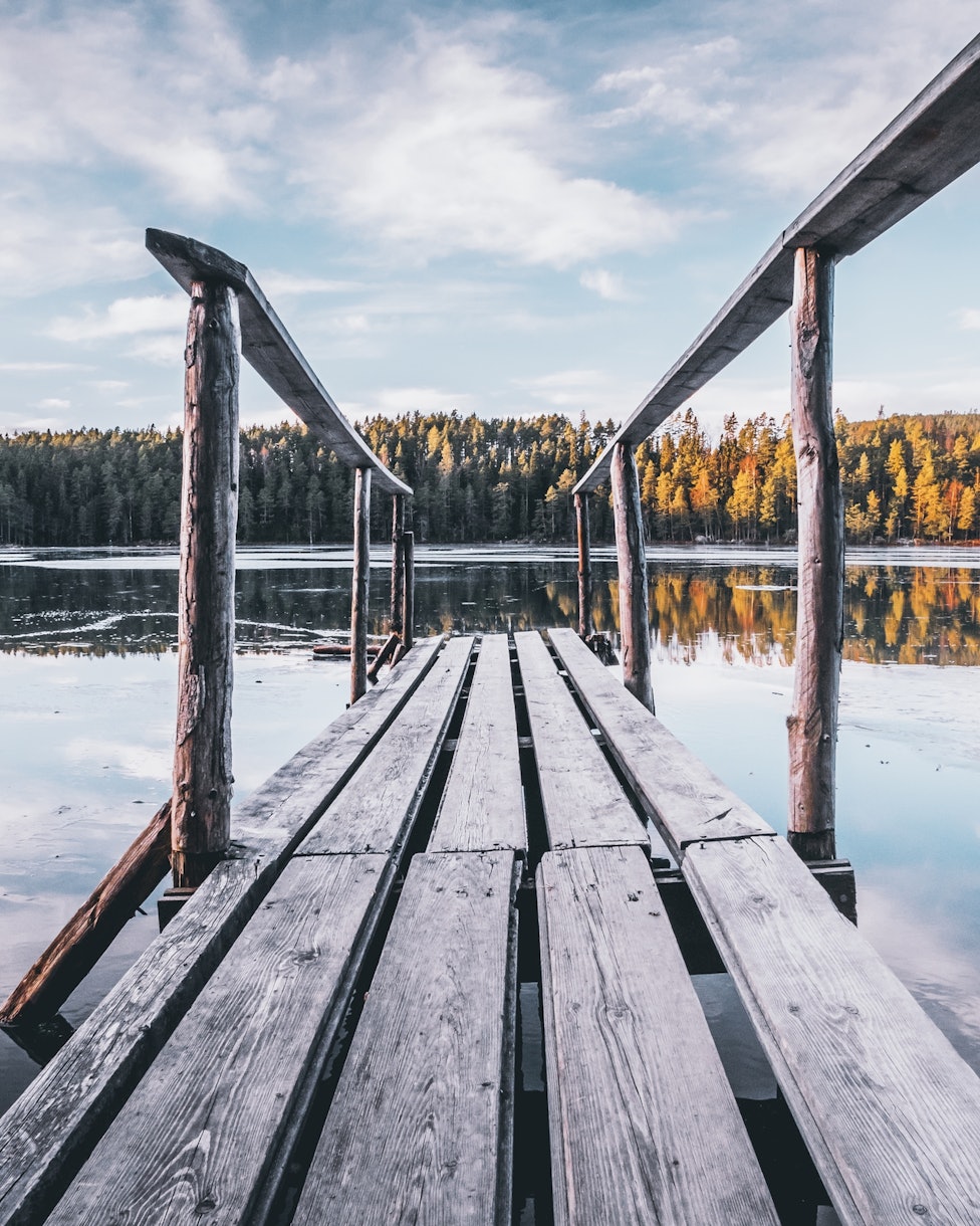 Lake Jetty Wallpaper - Buy Online at Happywall