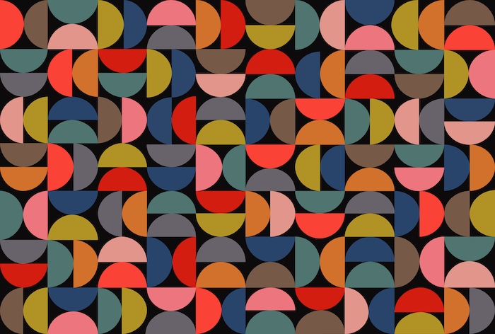 Colored Semi Circles Wallpaper - Happywall