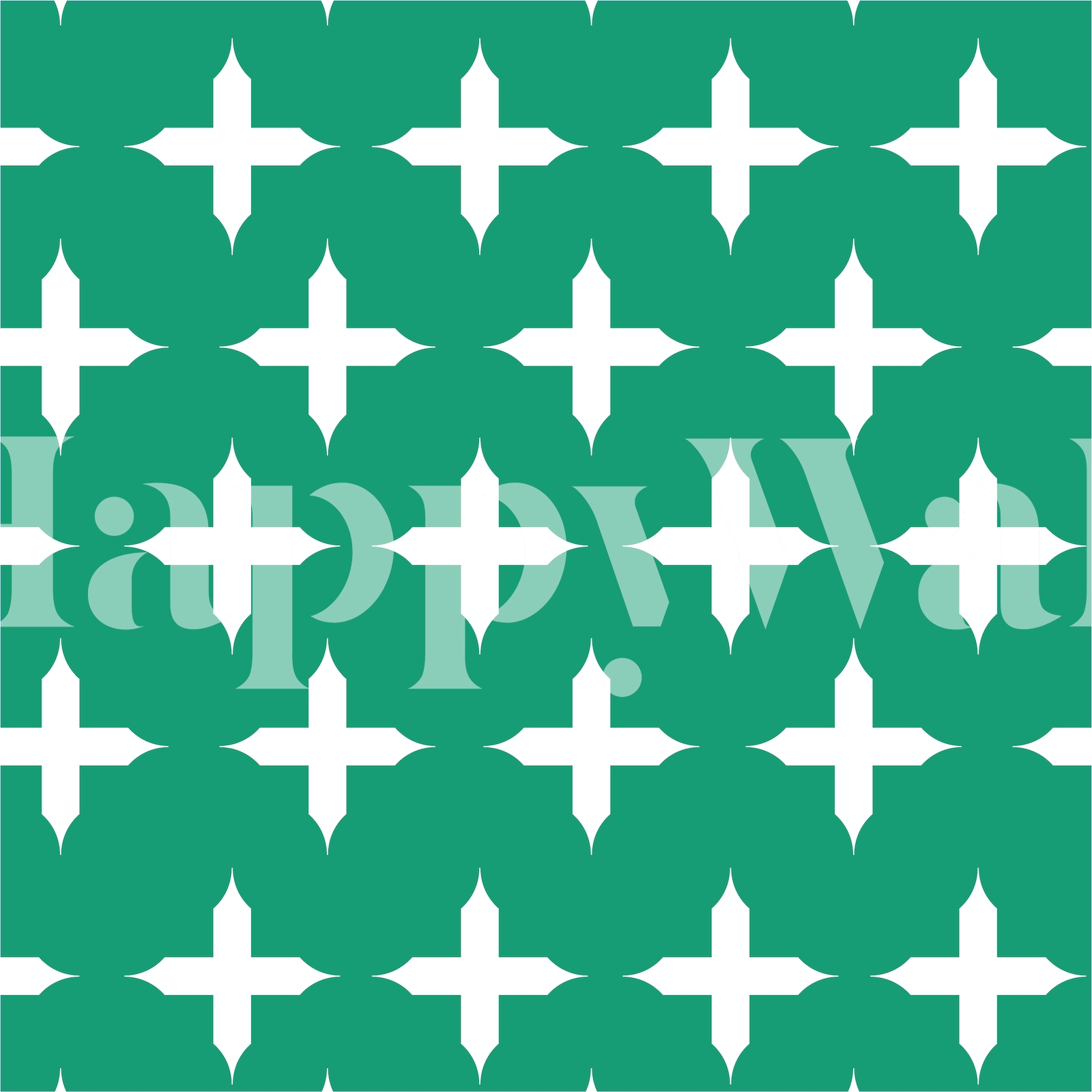 Moss Green Cross Pattern Wallpaper | Happywall.com