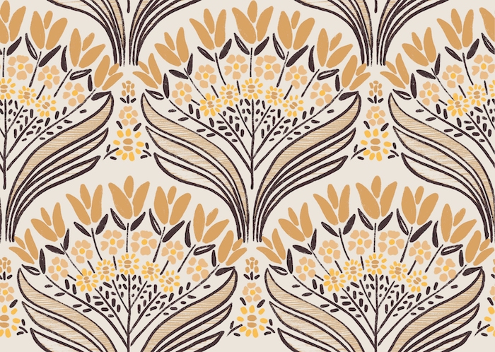 Retro Blossom Reverie Wallpaper - Happywall