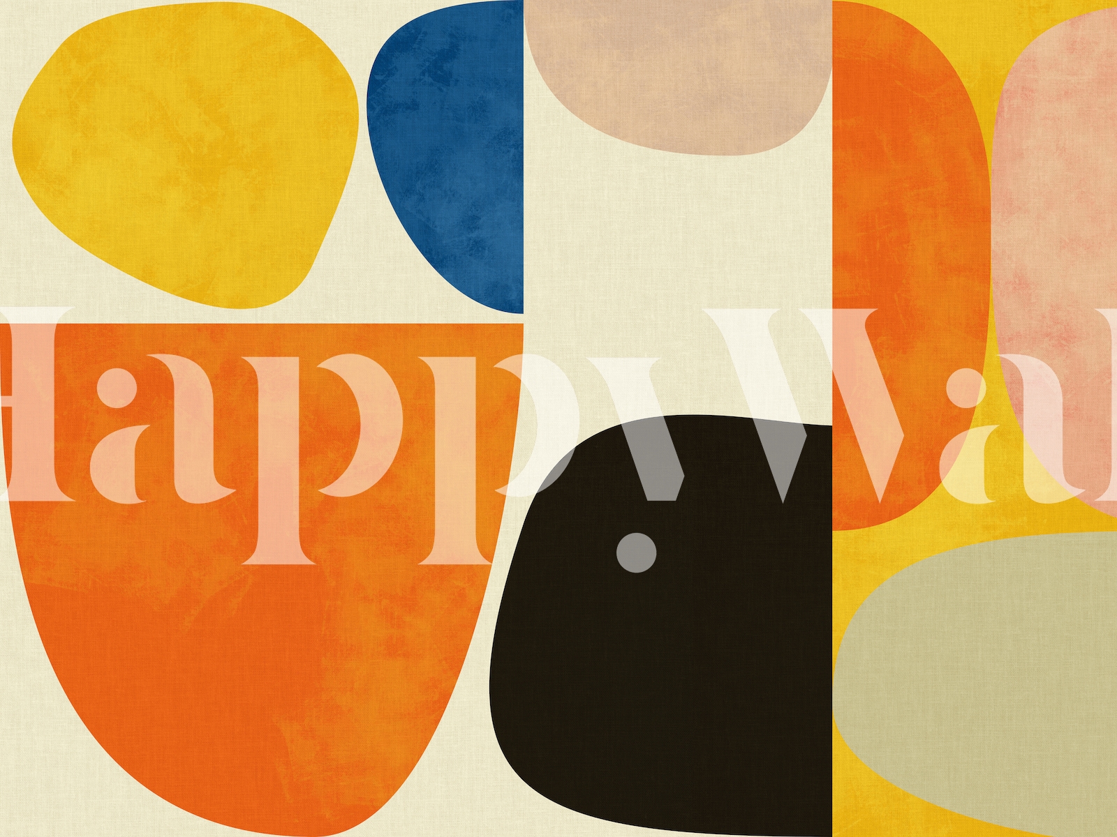 Vivid Round Organic Shapes Wallpaper | happywall.com