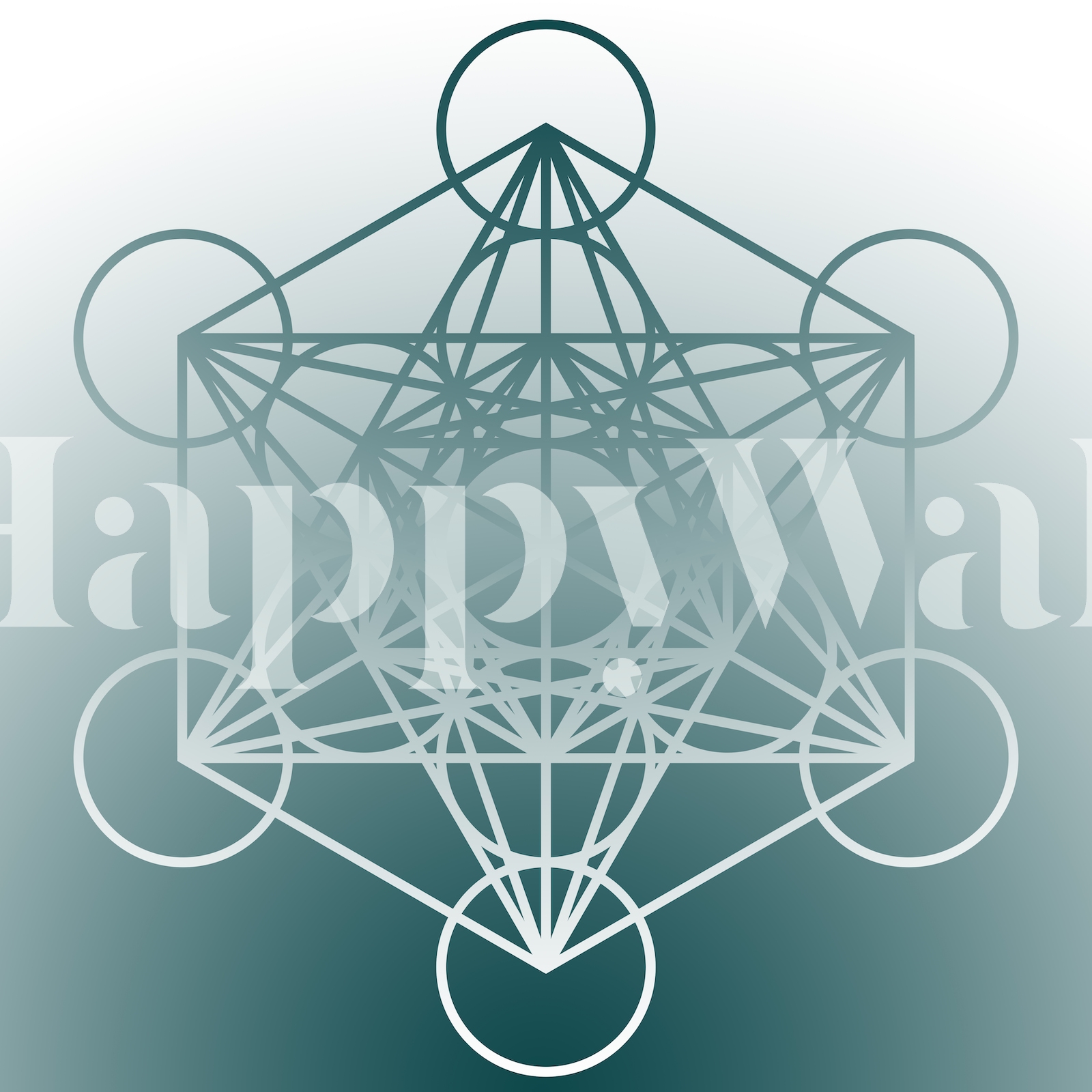 Blue Geometric Wallpaper - Archangel Metatron's Cube