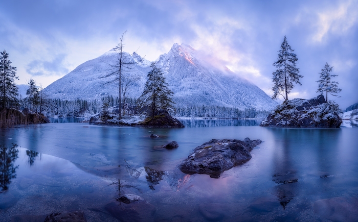 Frozen Mountain Landscape Wallpaper