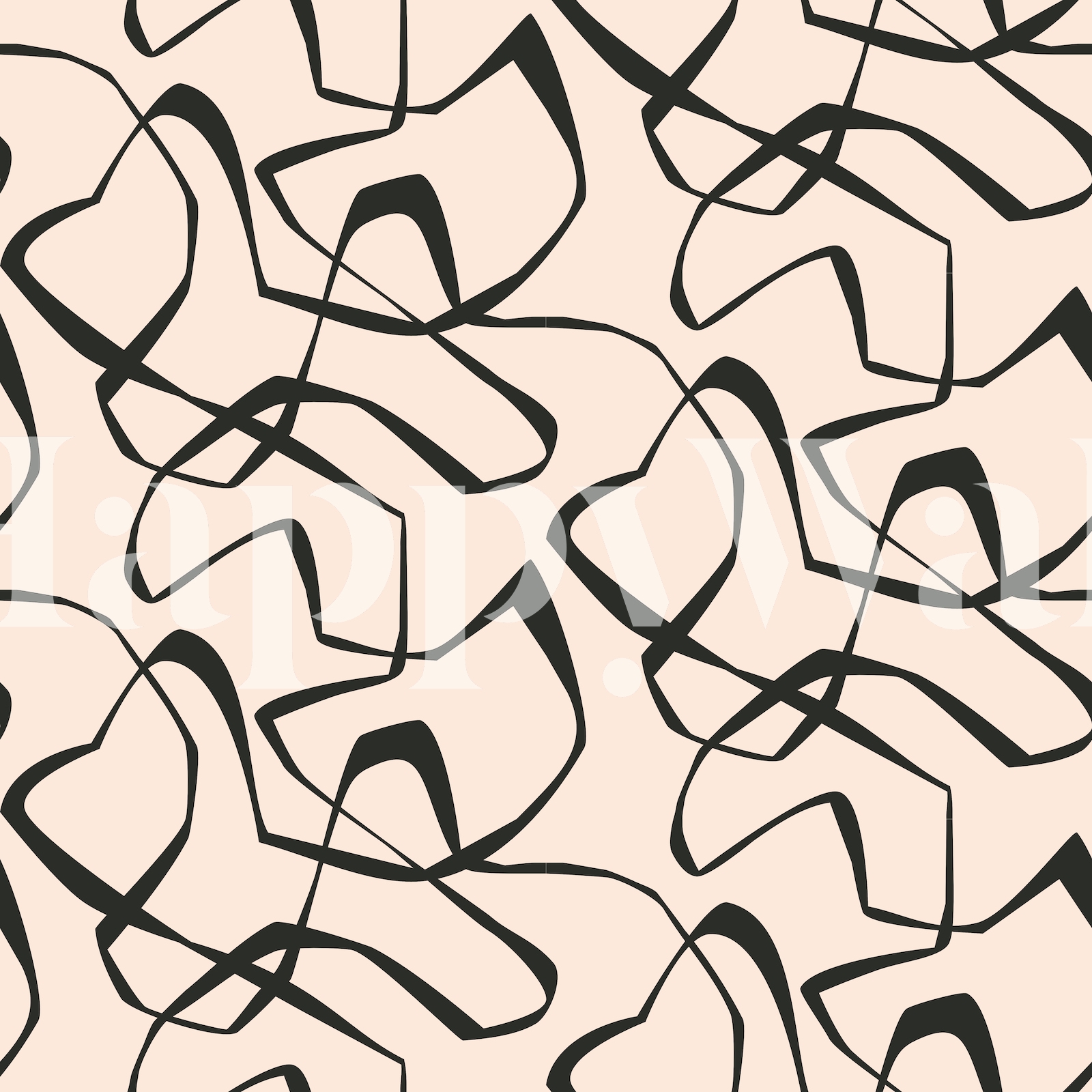 Japandi Imperfect Lines Soft Black Wallpaper