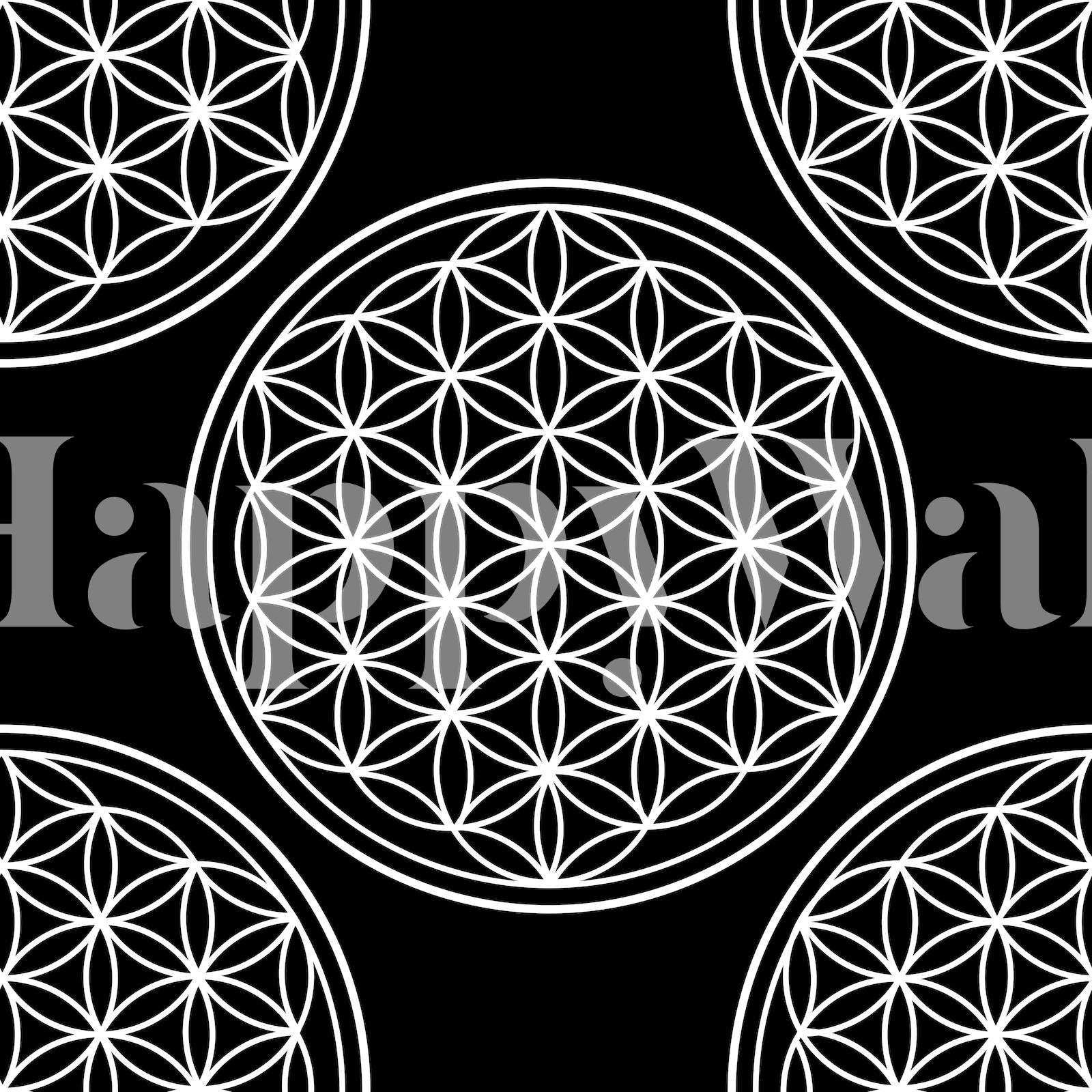 Geometry Flower Of Life Geometry Rustic "Flower Of Life" Steel Wall