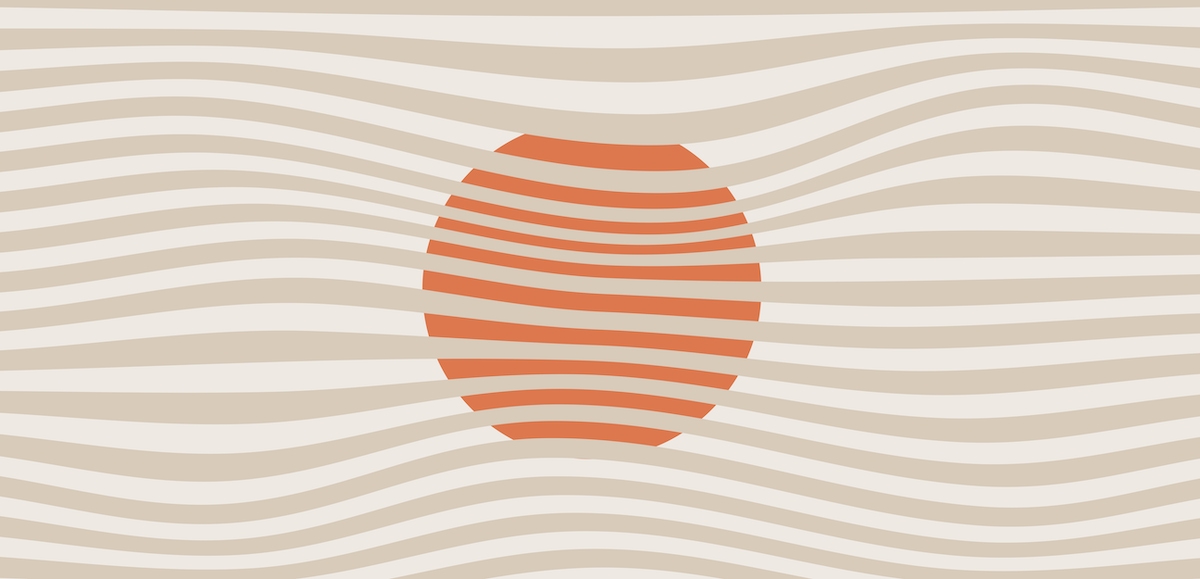 Wave Line Circle | happywall.com