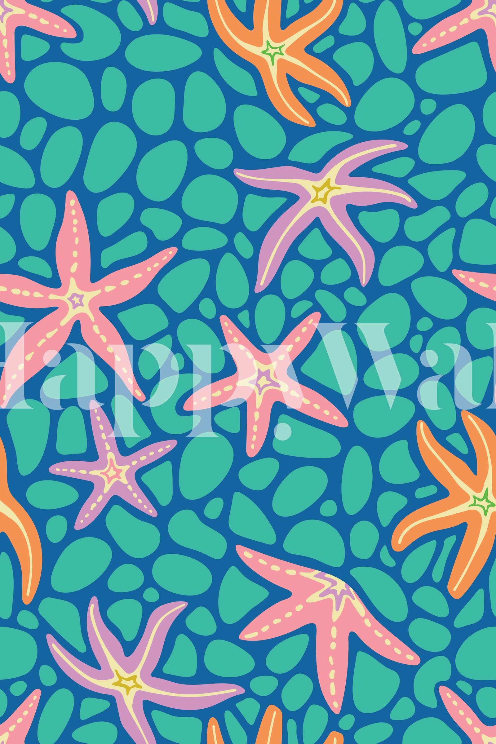 Vibrant Sea Stars Wallpaper