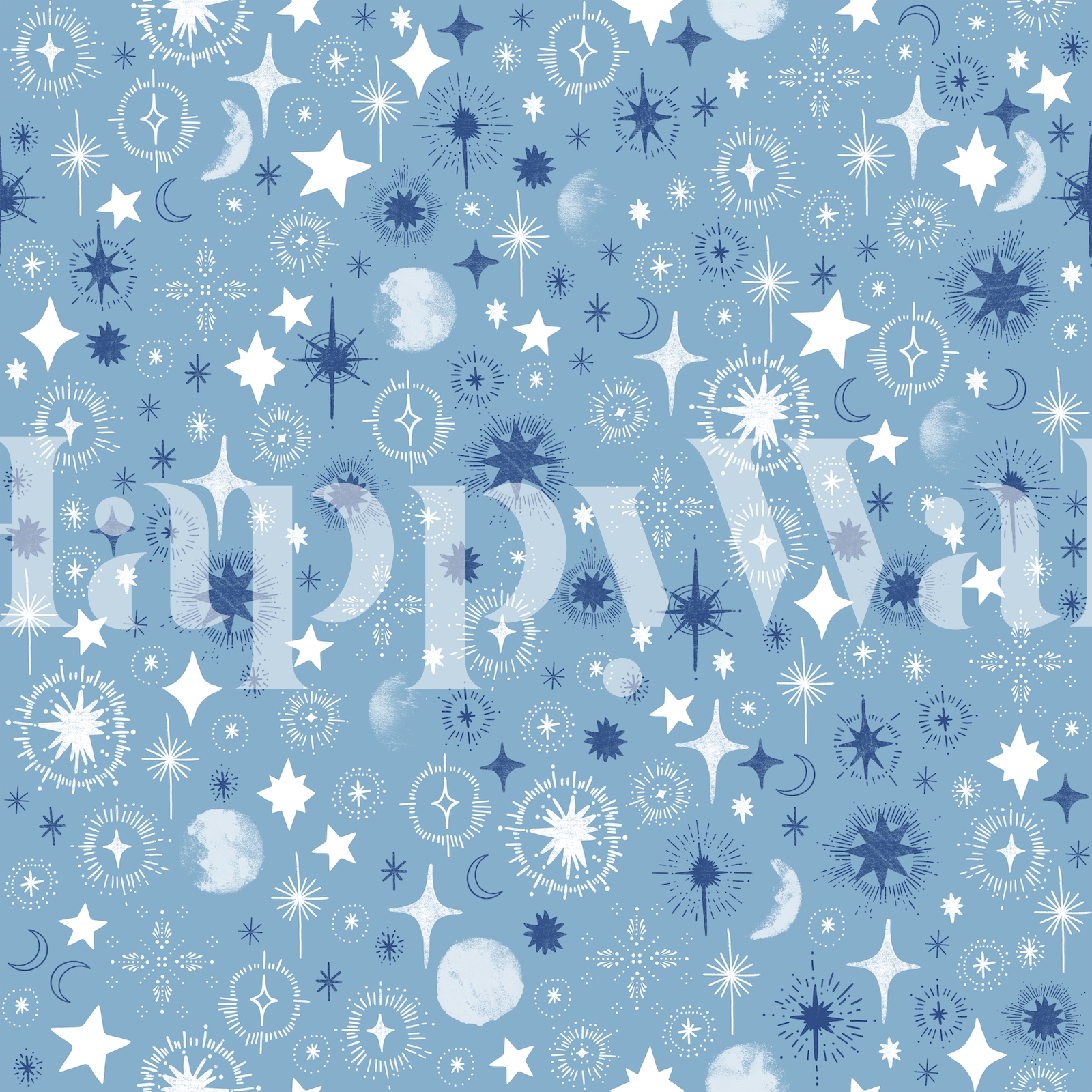 Stellar Blue BW Wallpaper - Happywall.com