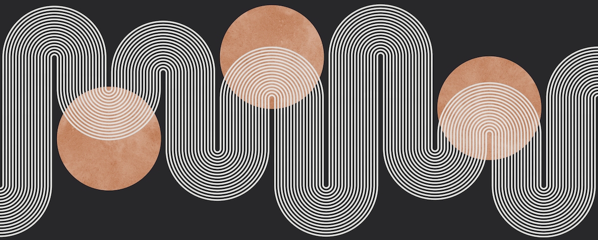 Modern Geometric Lines and Circles Wallpaper