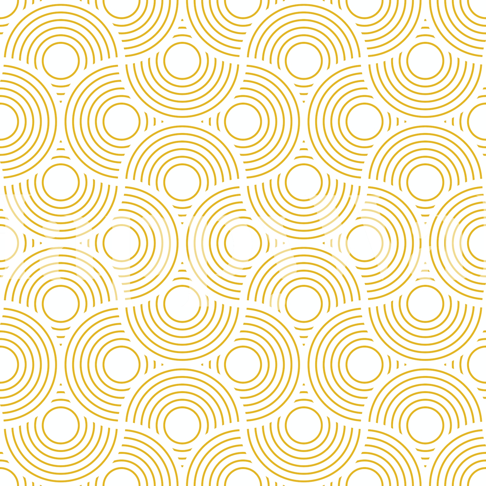 Art Deco Geometric Gold and White Wallpaper