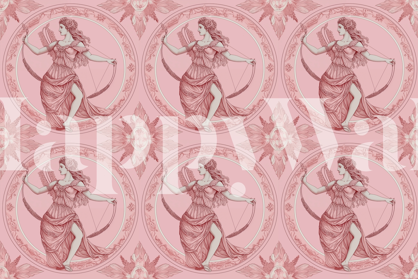 Pink Goddess Pattern Wallpaper - happywall.com