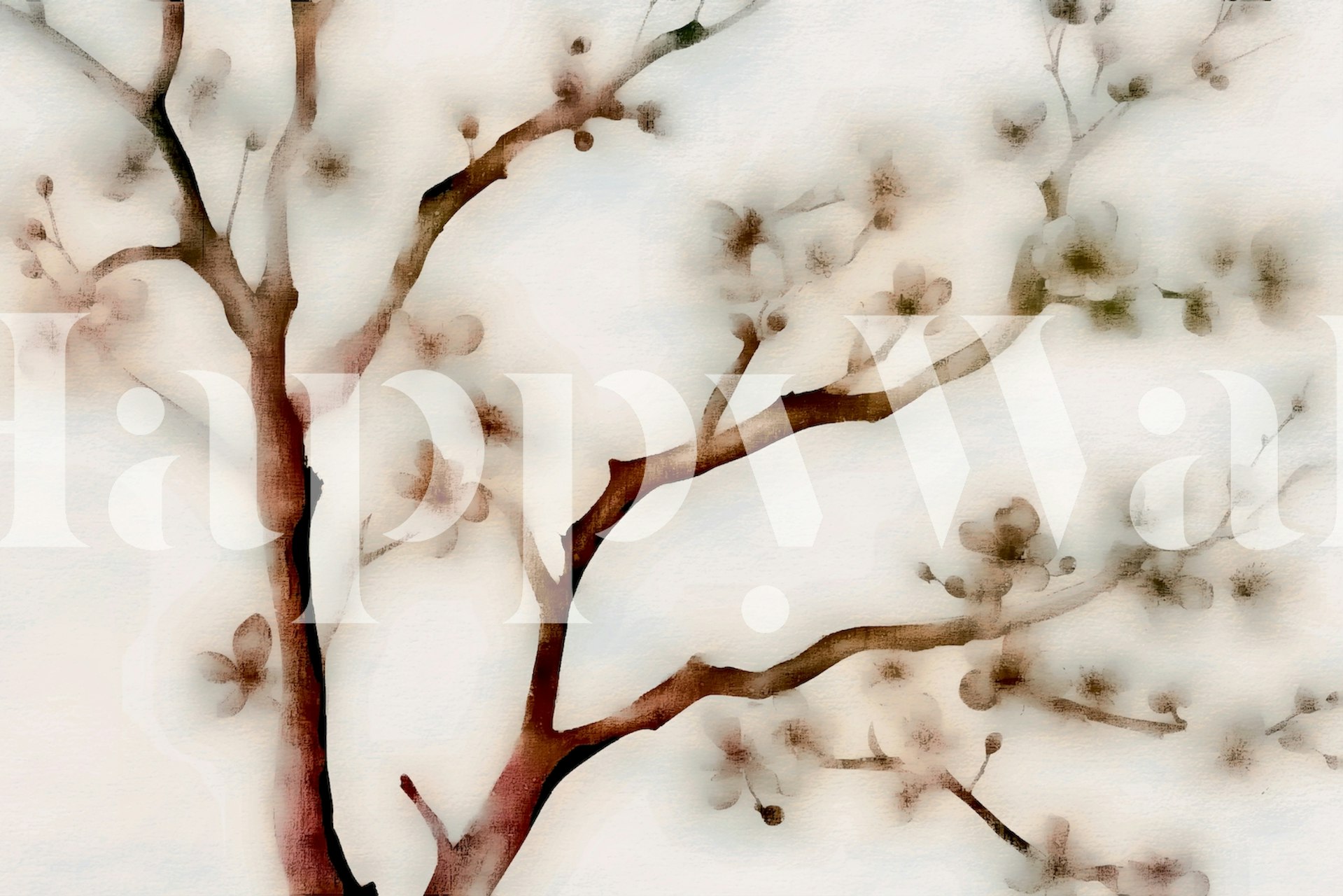Antique Japanese Sakura Tree Branch Wallpaper
