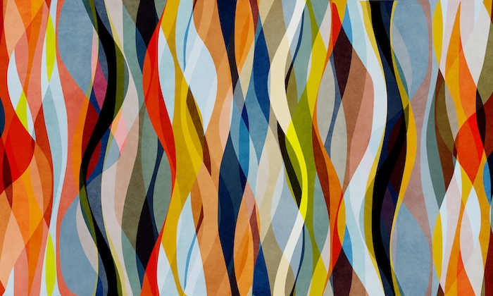 Sinuous and Overlapping Shapes - happywall.com