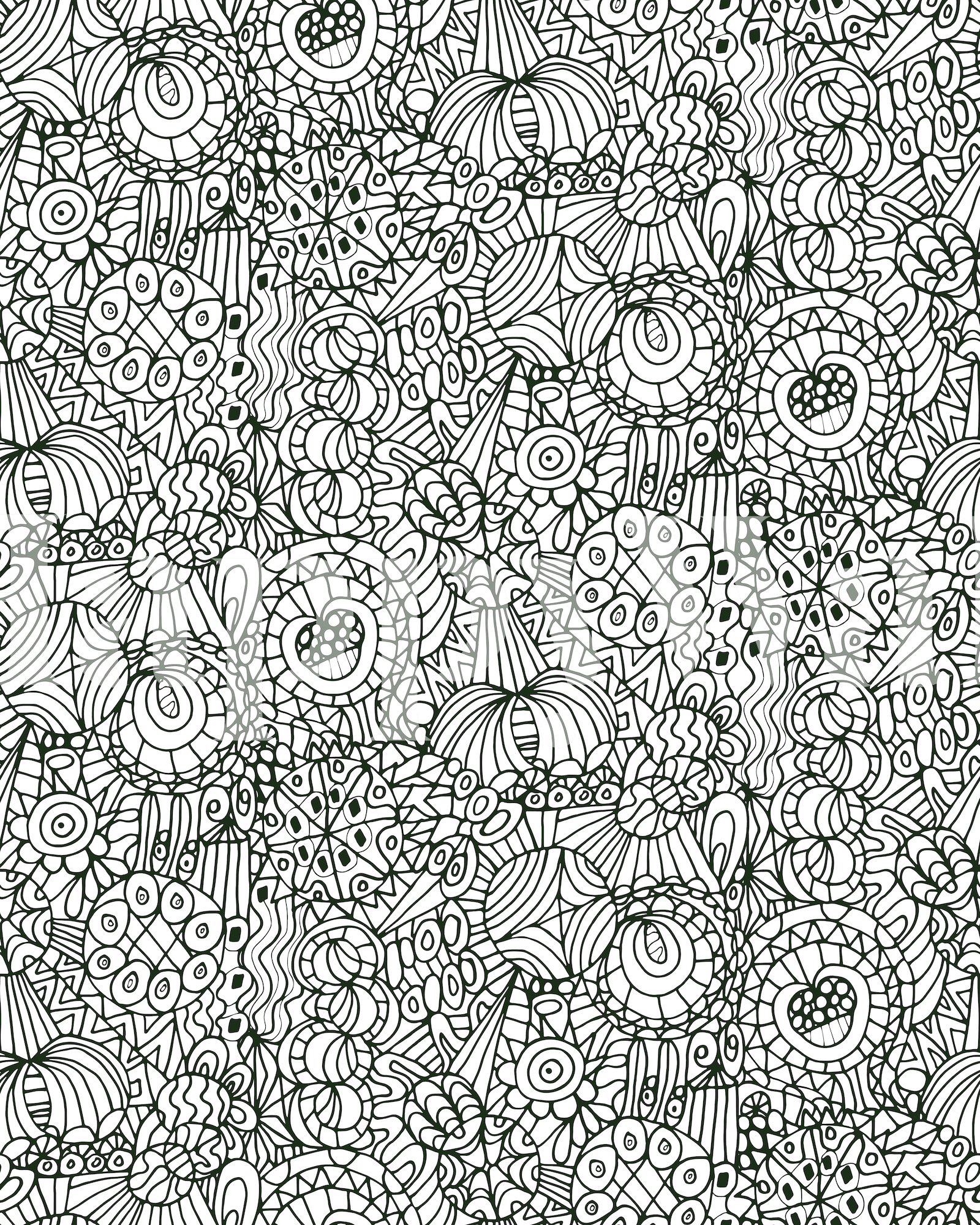 Doodle Line Drawing Wallpaper | Happywall