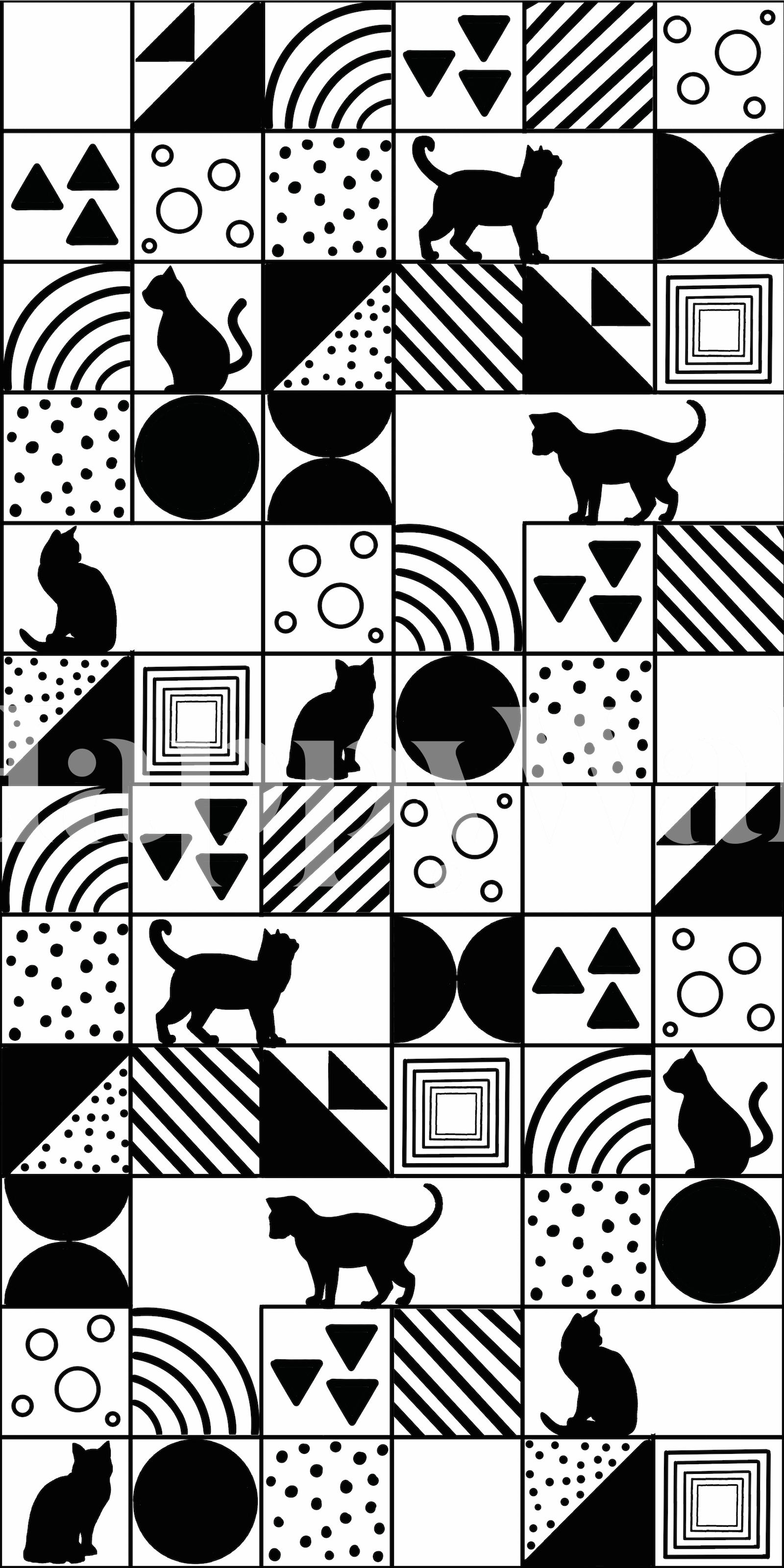 Cat Maze Wallpaper - Happywall