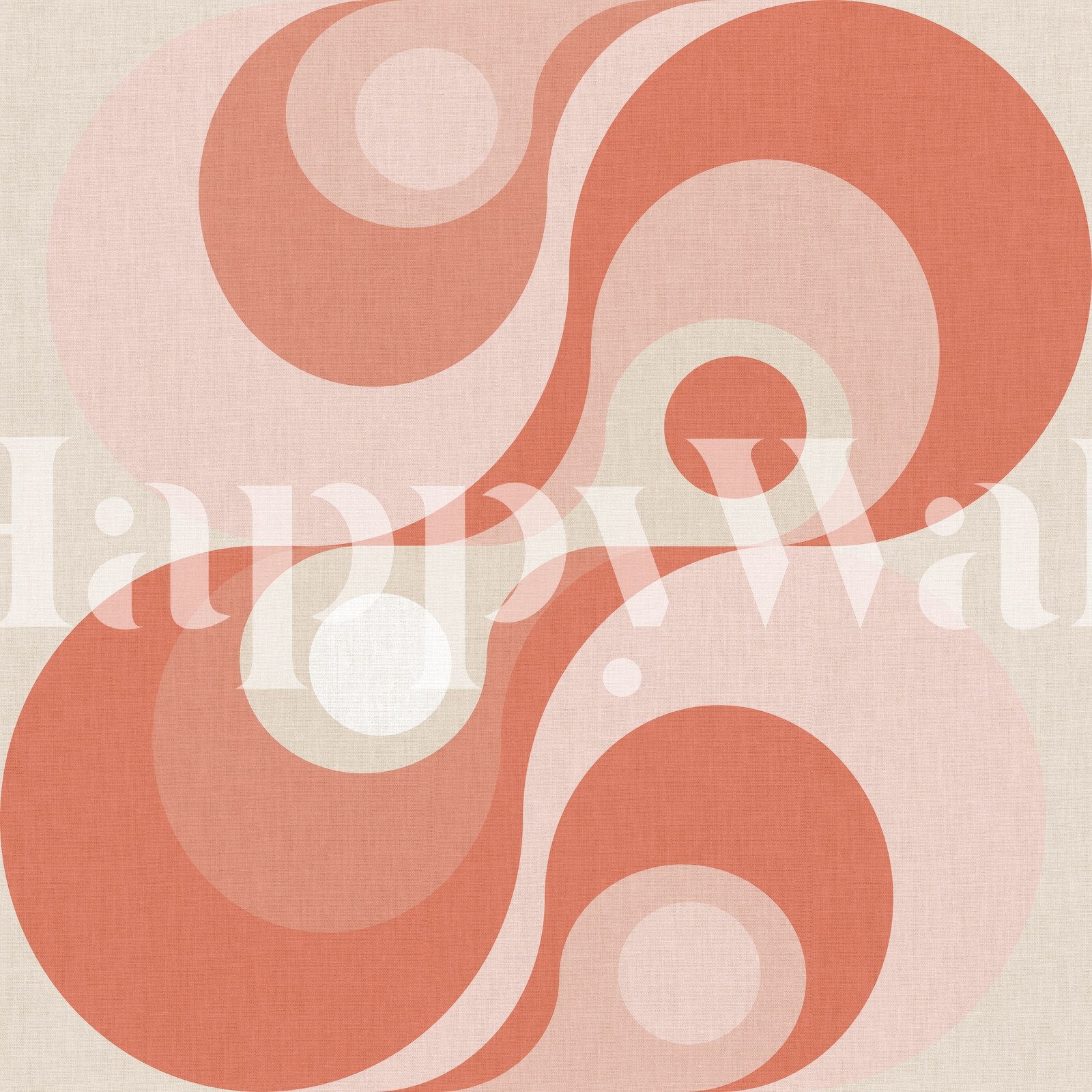 Mid Century Modern Curves and Swirls Wallpaper