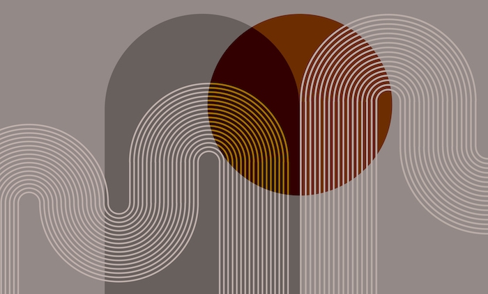 Mid Century Modern Line Art Wallpaper