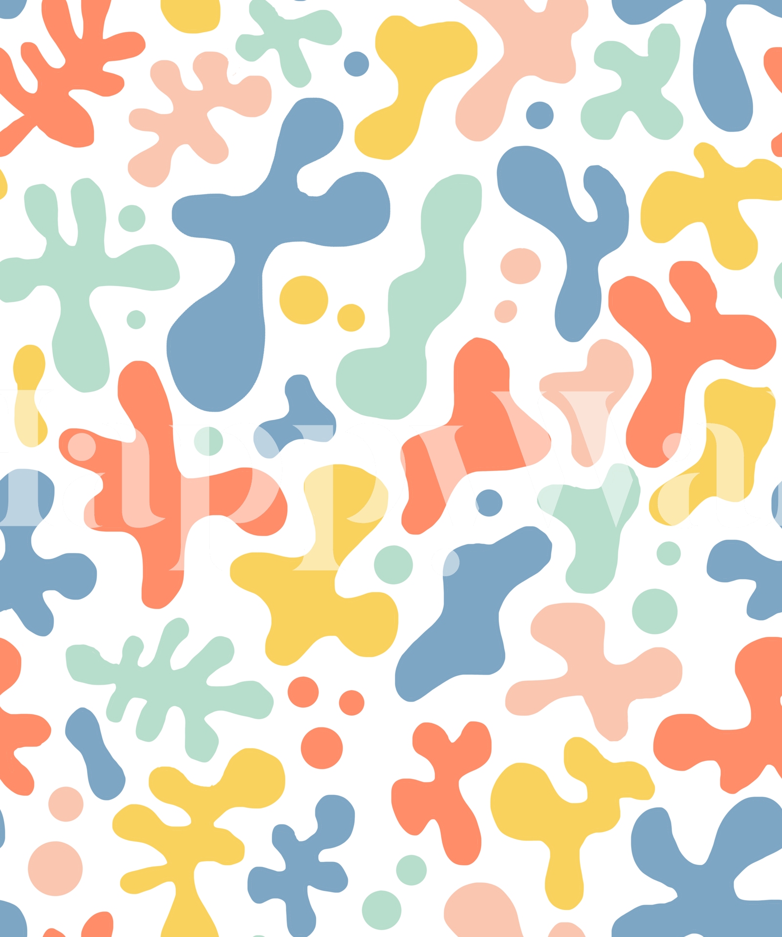 Colorful Organic Shapes Wallpaper