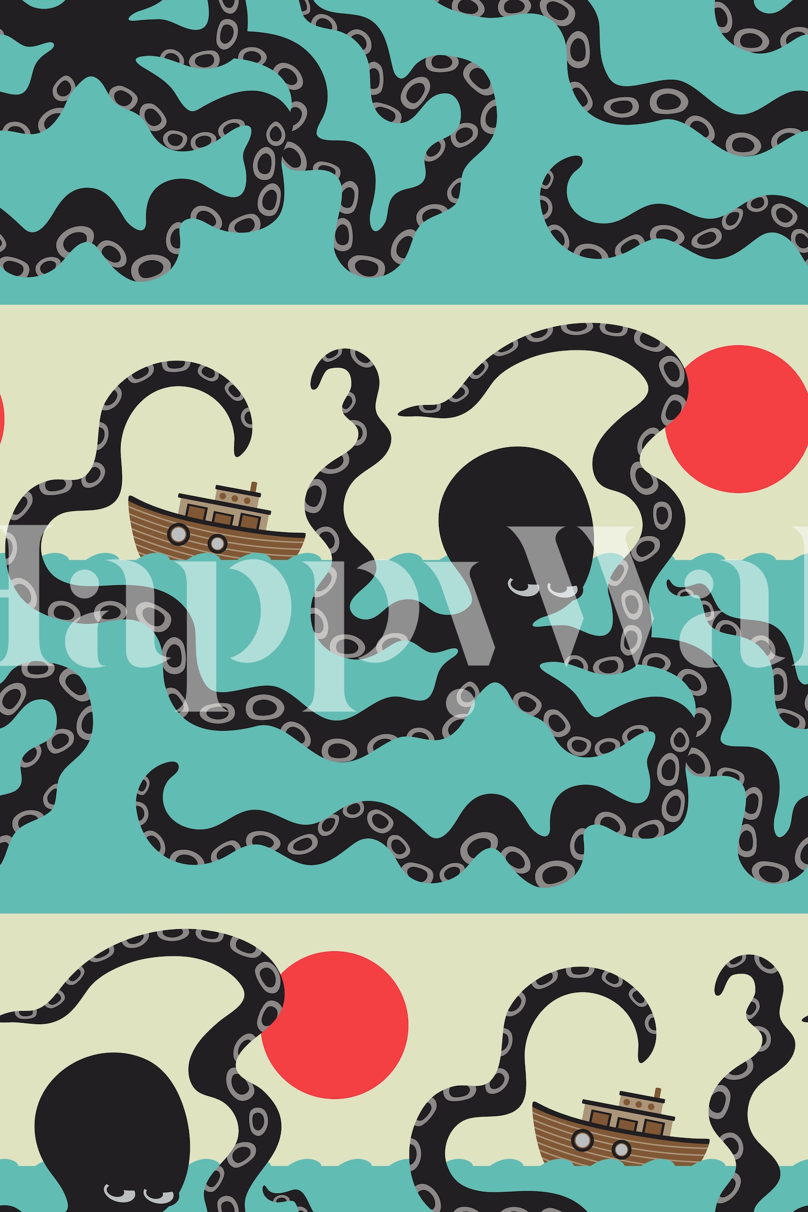 Akkorokamui Japanese Octopus Papier Peint