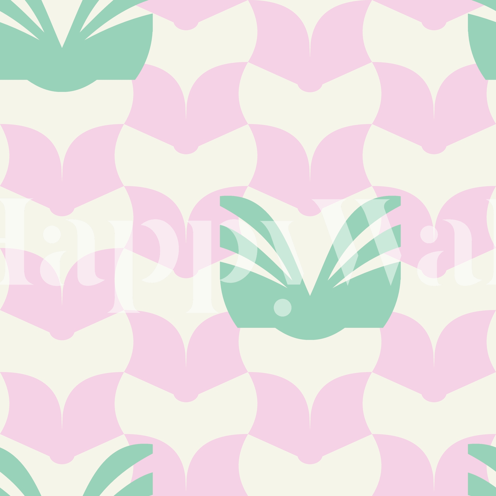 Pink Green Floral Boudoir Wallpaper