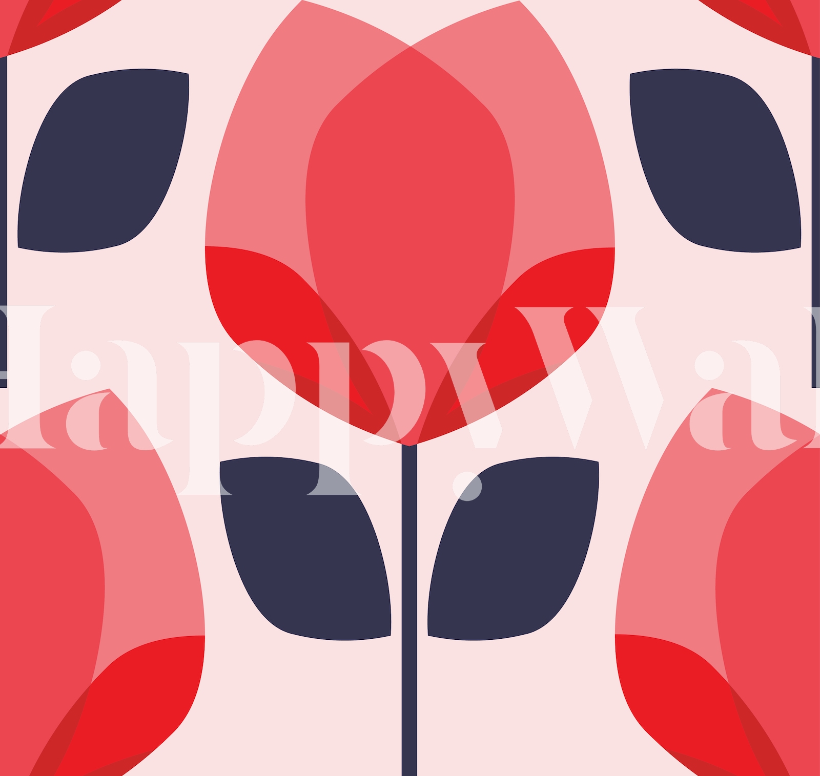 Red Bloom Wallpaper | happywall.com