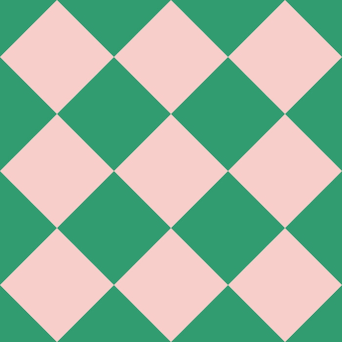 Diagonal Checkerboard Pink and Green Wallpaper