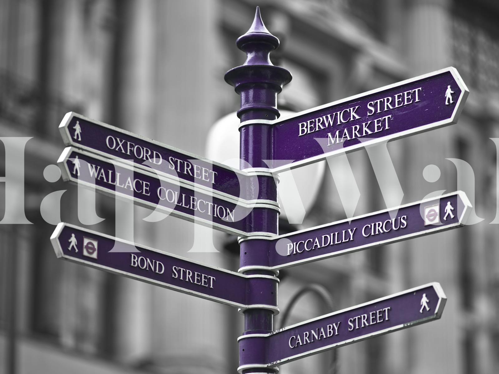 Purple Street Sign Wallpaper for Home Decor