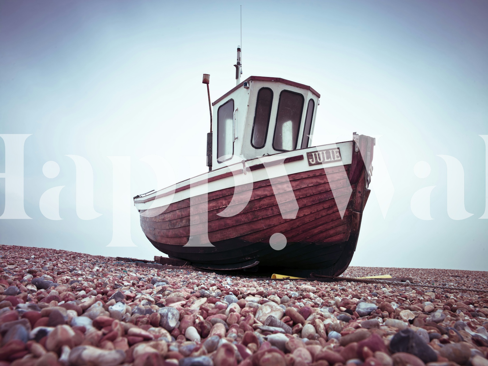 Boat Resting on Pebbled Strand - Happywall