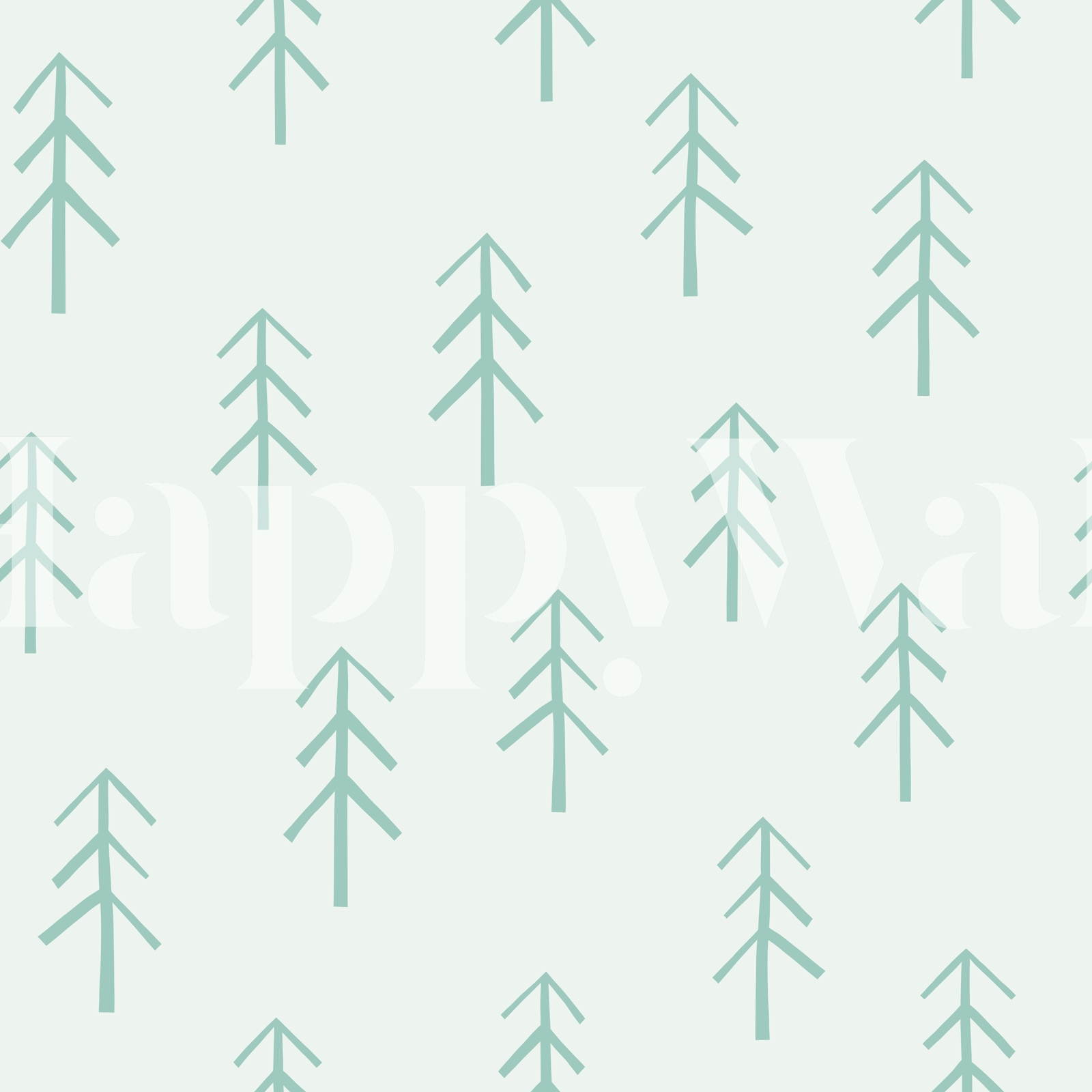 Mint Green Forest Wallpaper for Bedroom