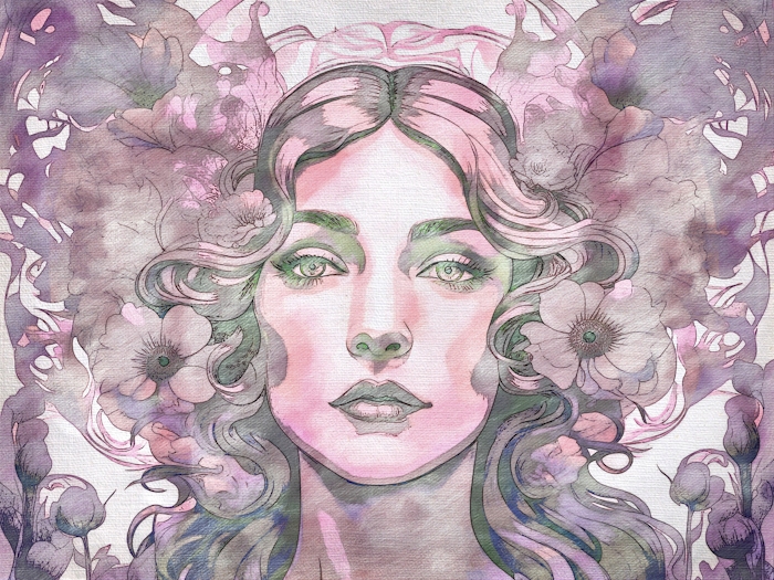 Summer Lady Wallpaper | Happywall.com