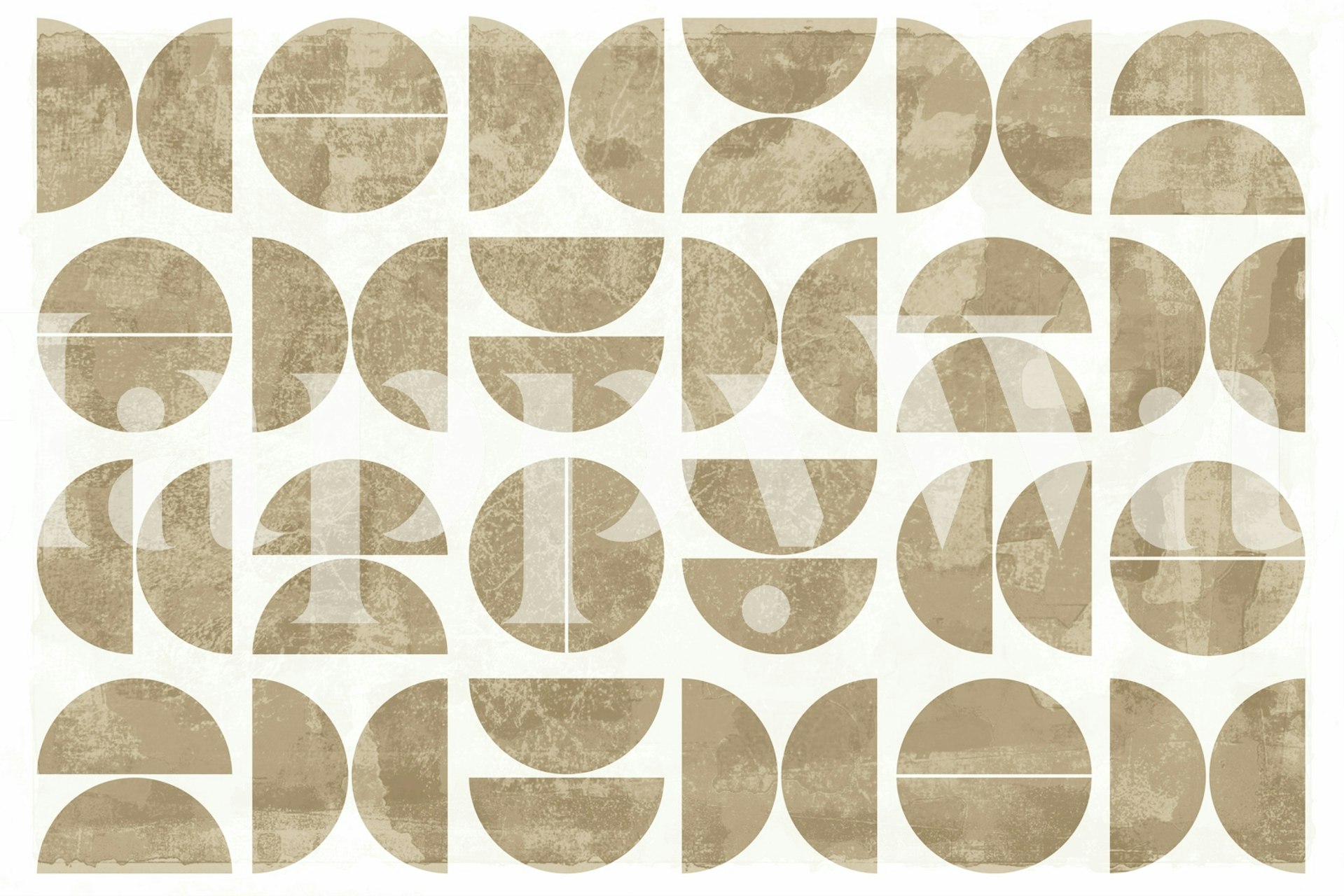 Modern Neutral Bauhaus Wallpaper | happywall.com
