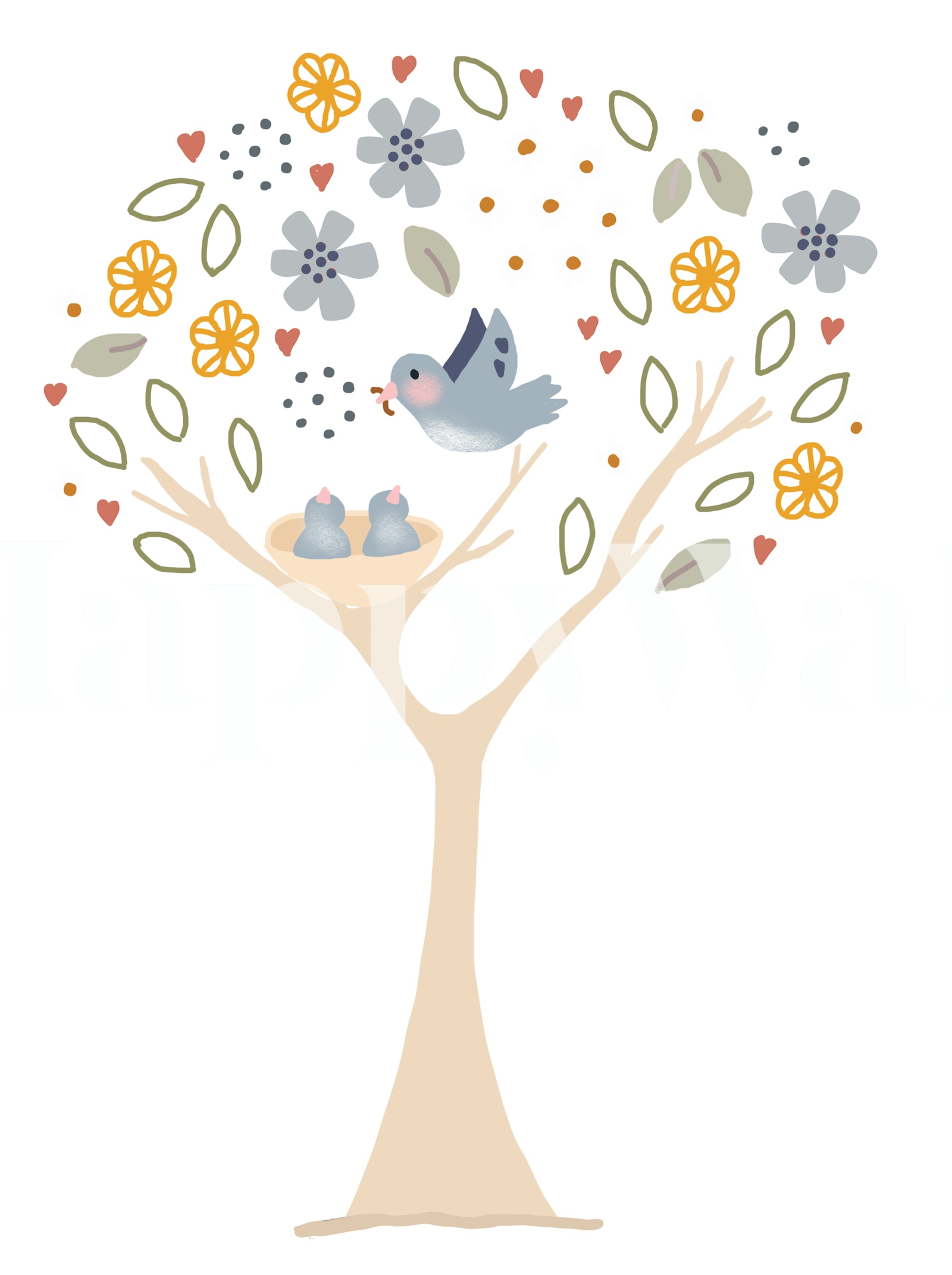 Spring Nursery Tree Wallpaper - happywall.com