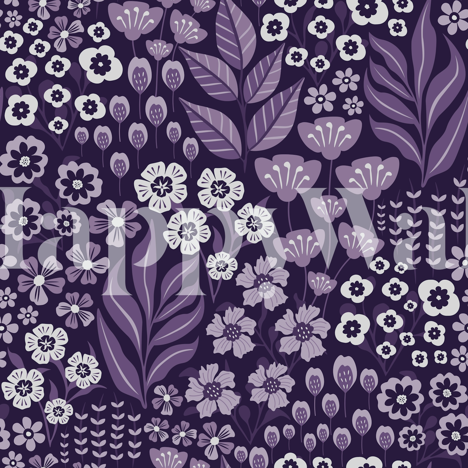 Purple Floral Wallpaper for Modern Decor