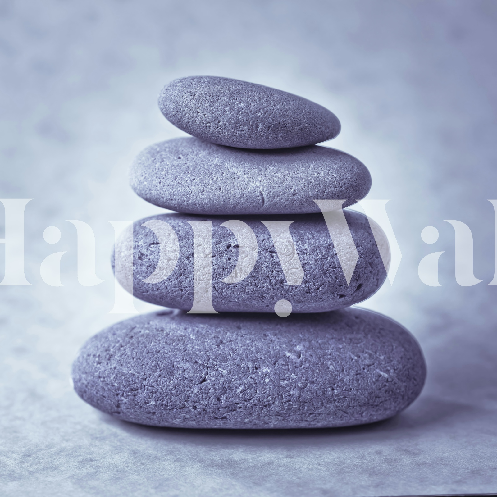 Calming Gray Pebble Wallpaper for Meditation Room