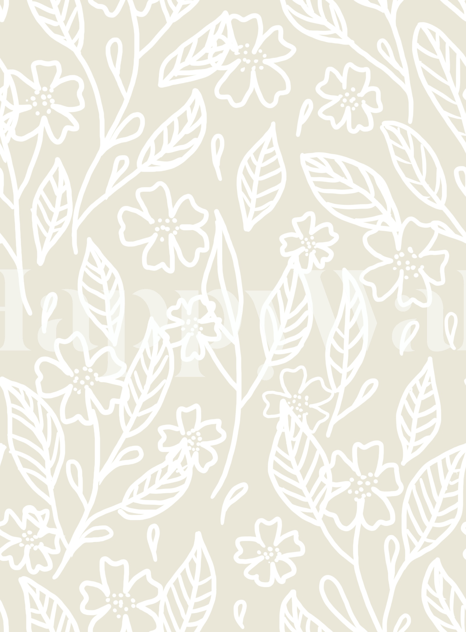 Neutral Floral Wallpaper for Home Decor