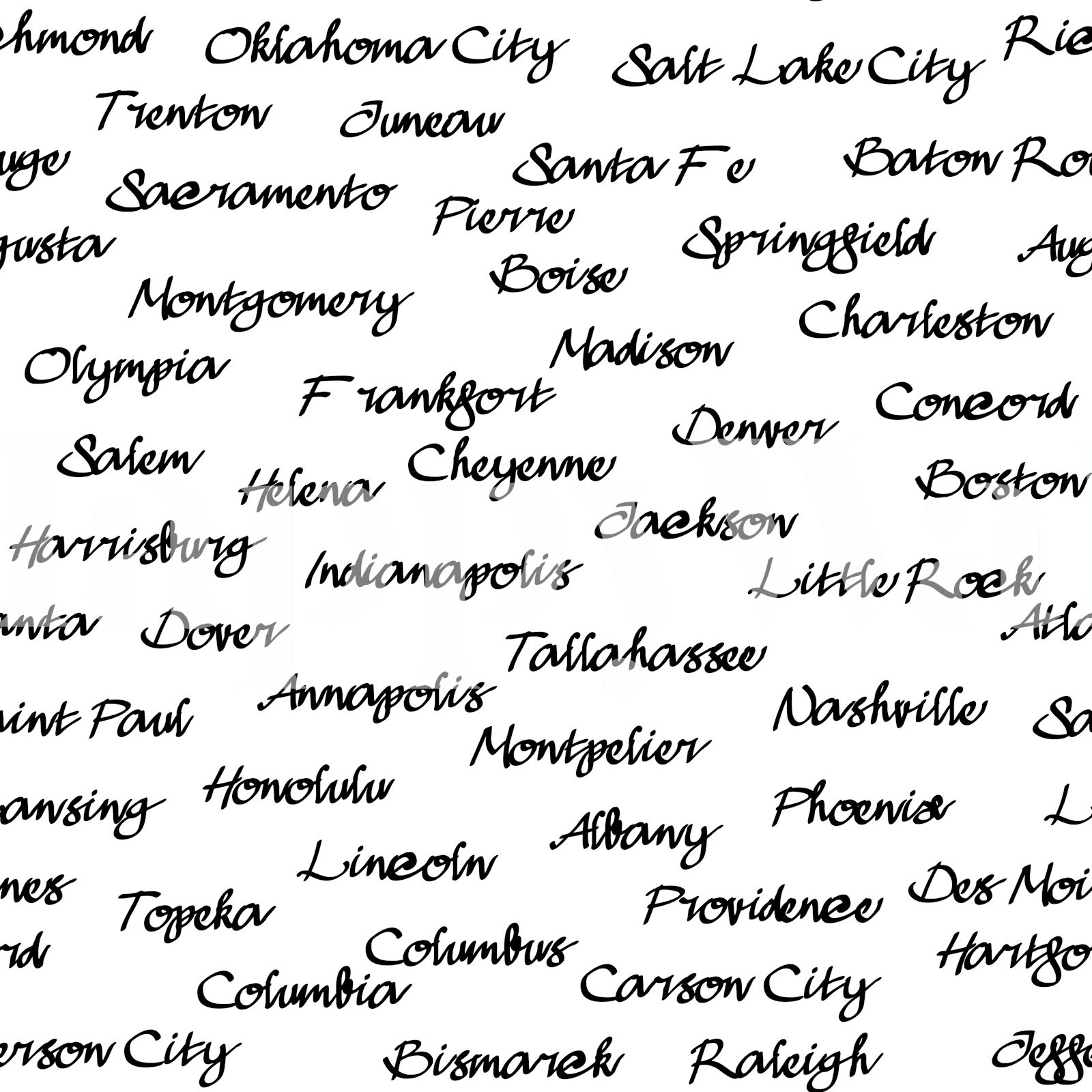 State Capitals Wallpaper | happywall.com