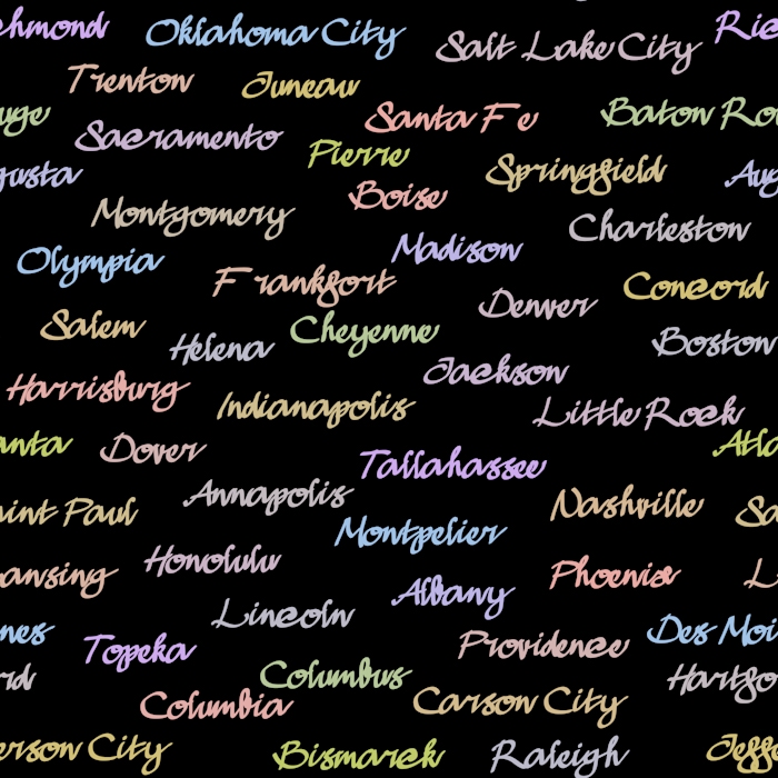 State Capitals Wallpaper | Happywall