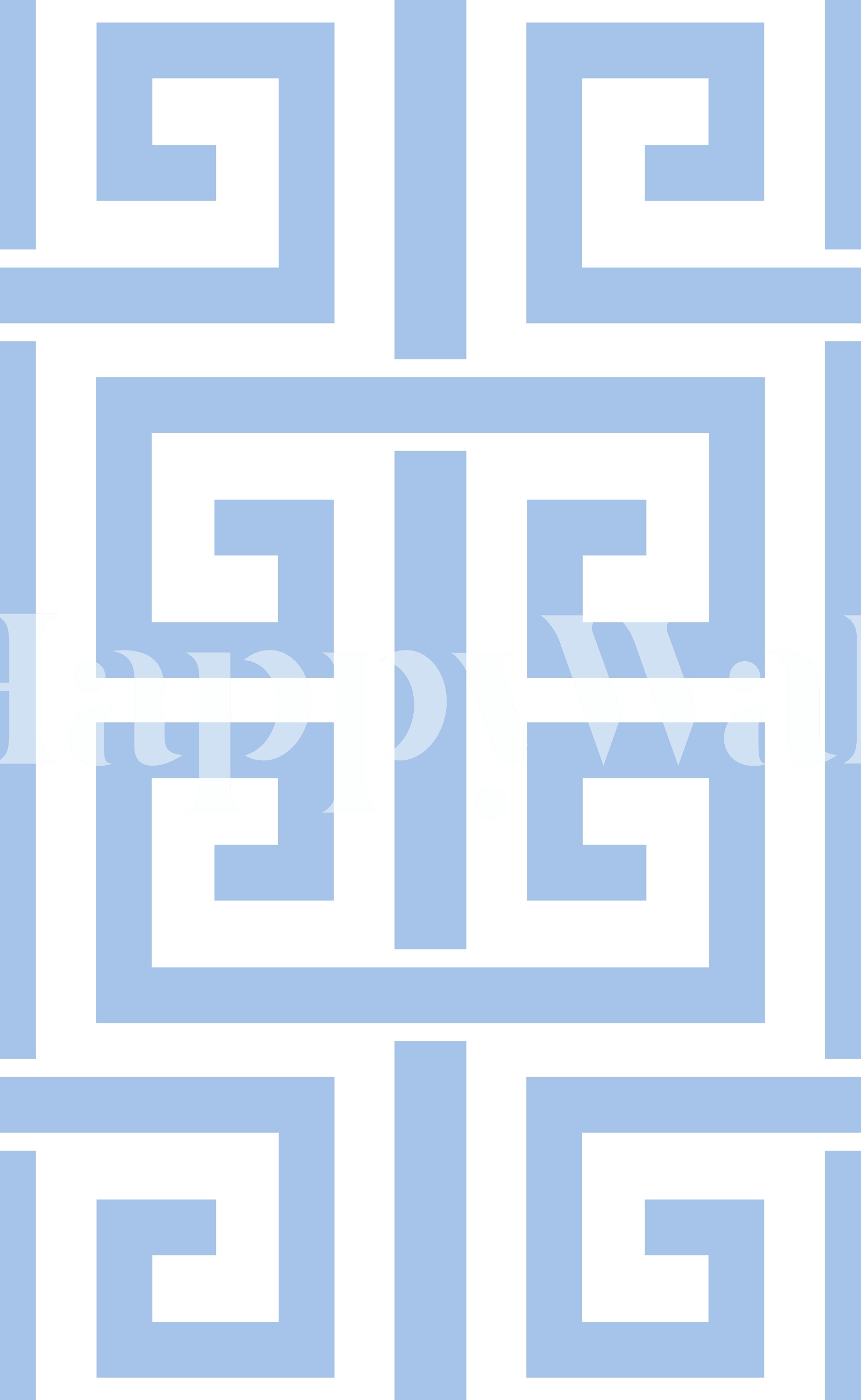Blue Greek Key Geometric Wallpaper