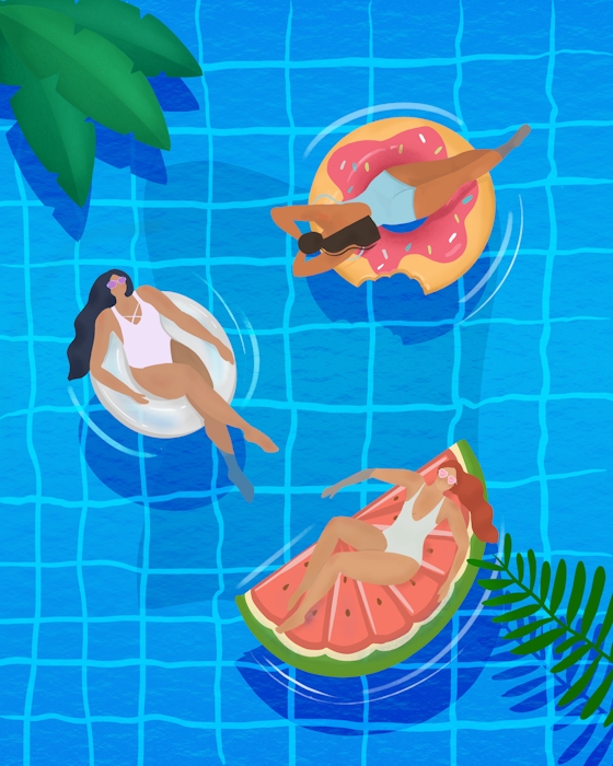 Pool Ladies Wallpaper