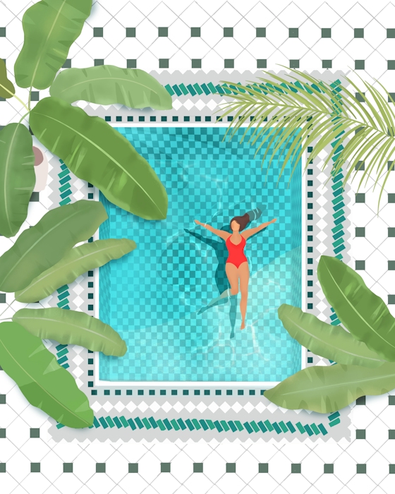 Riad Pool Wallpaper - happywall.com