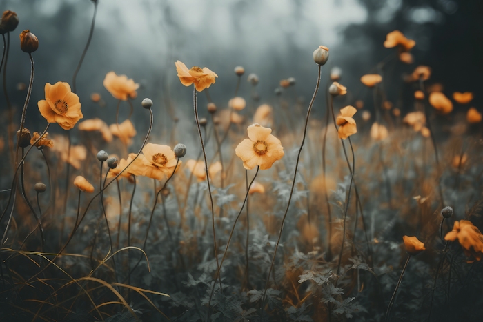 Orange Poppy Wallpaper - Happywall