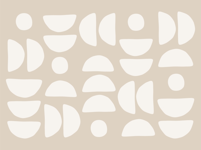 Abstract White Half Circles Wallpaper