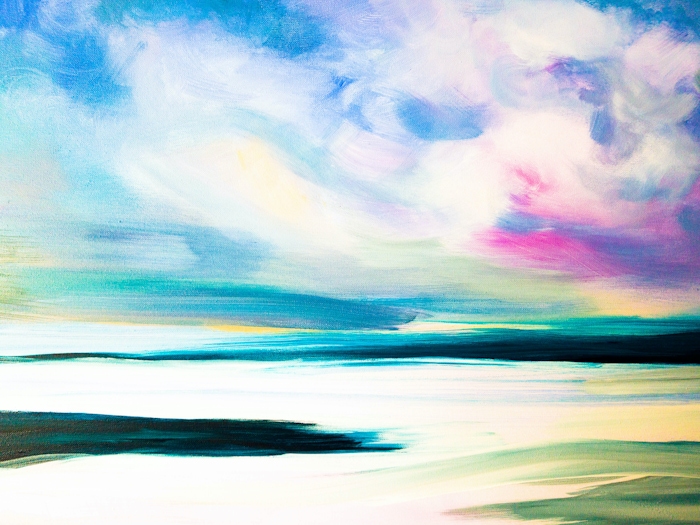 Abstract Blue and Pink Sky Wallpaper