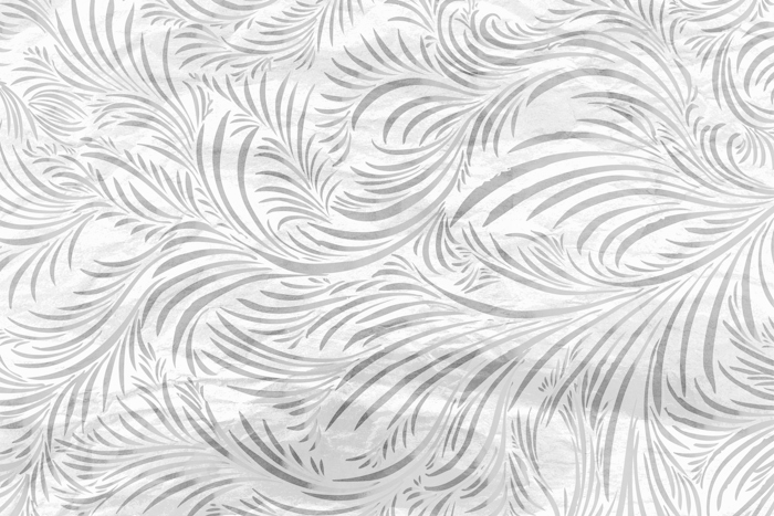 Gray Botanical Leaf Wallpaper