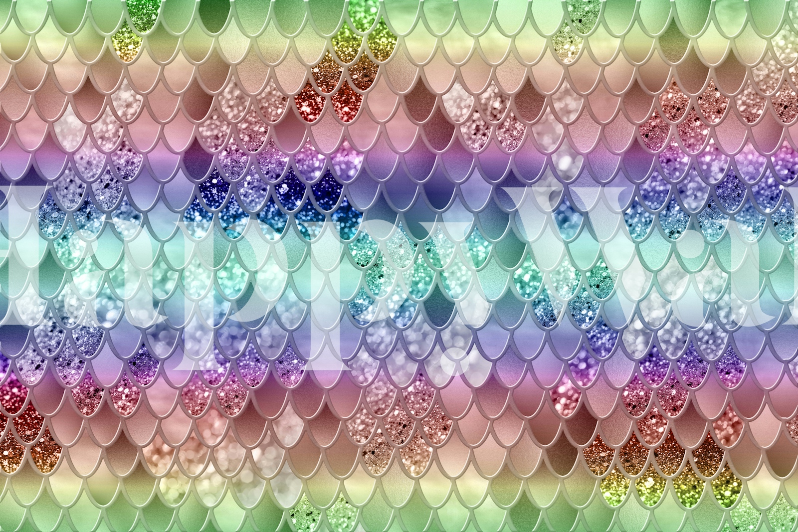 Rainbow Princess Mermaid Scales Wallpaper