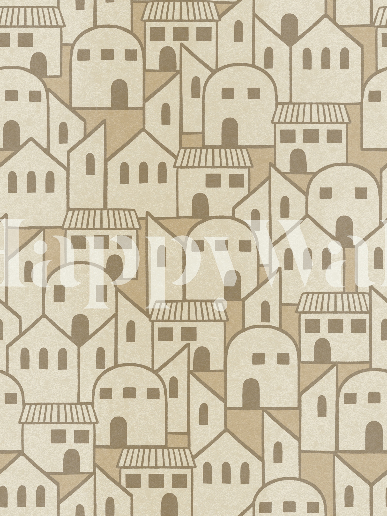 Minimalist Abstract Houses Wallpaper | happywall.com
