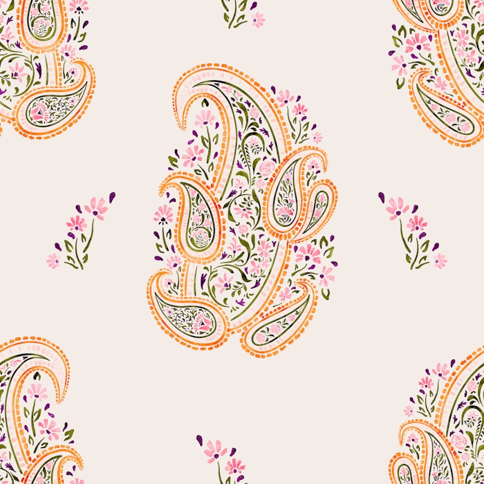 Fancy Floral Paisley Wallpaper for Home